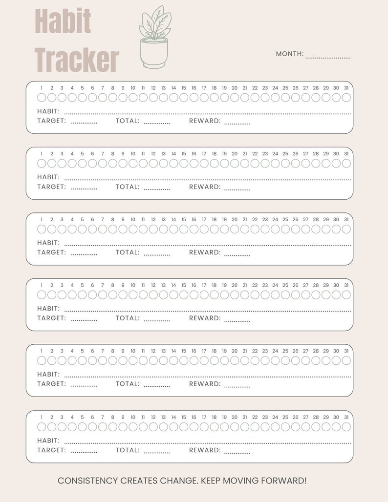Habit Tracker: Track Daily Habits, Build Routines, and Reach Your Goals ...