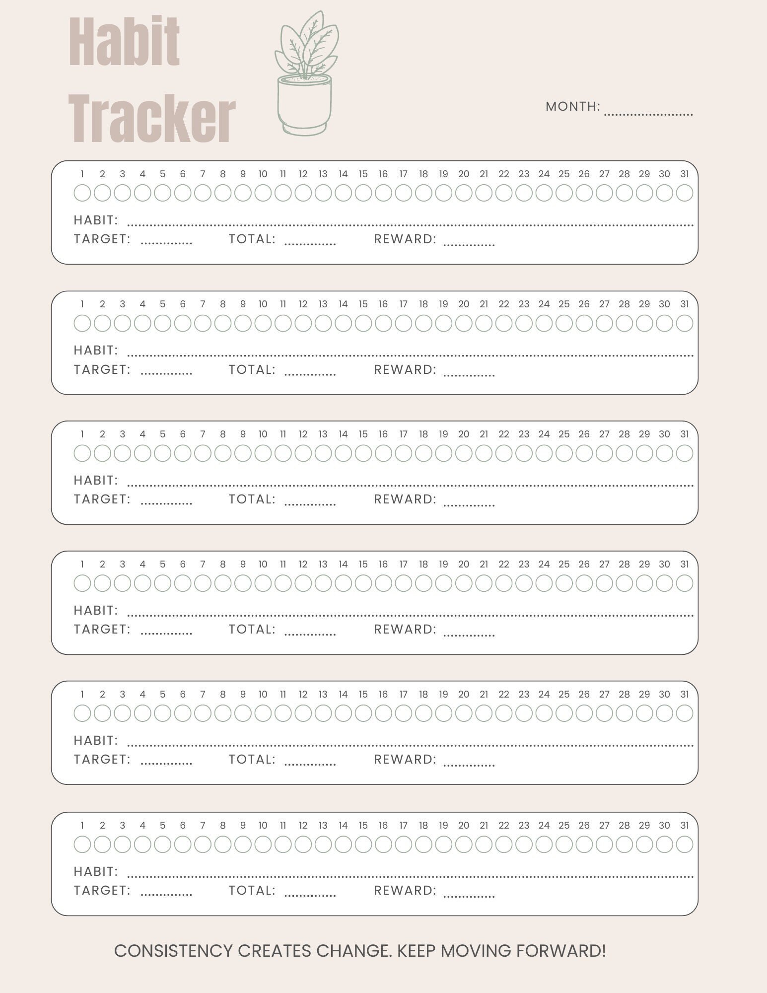 Habit Tracker: Track Daily Habits, Build Routines, and Reach Your Goals ...