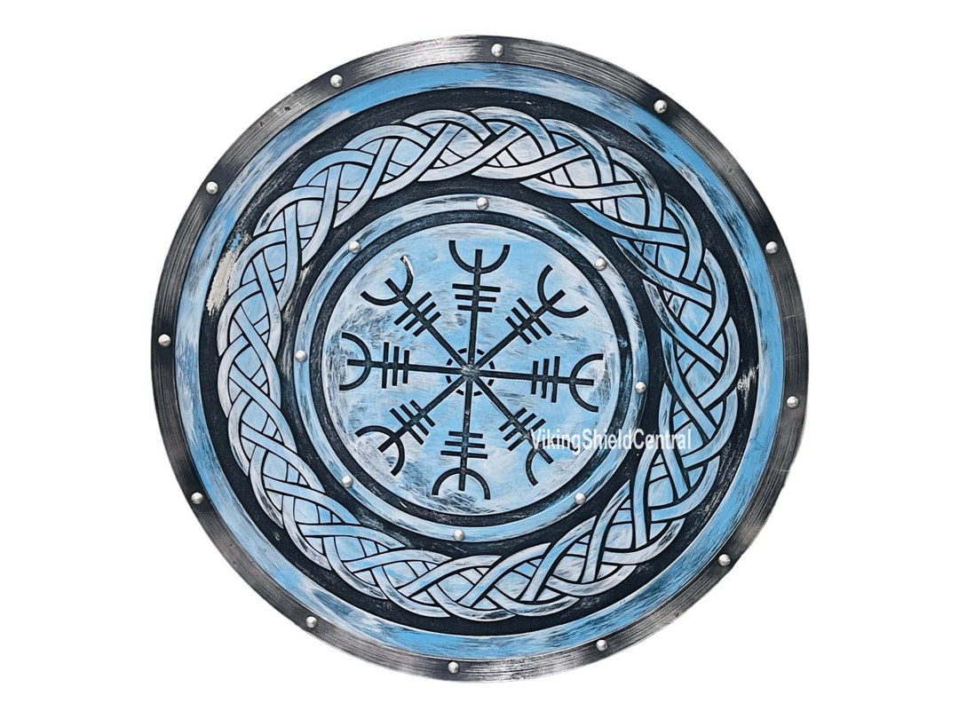 Wooden Viking Shield Helm of Awe - Etsy