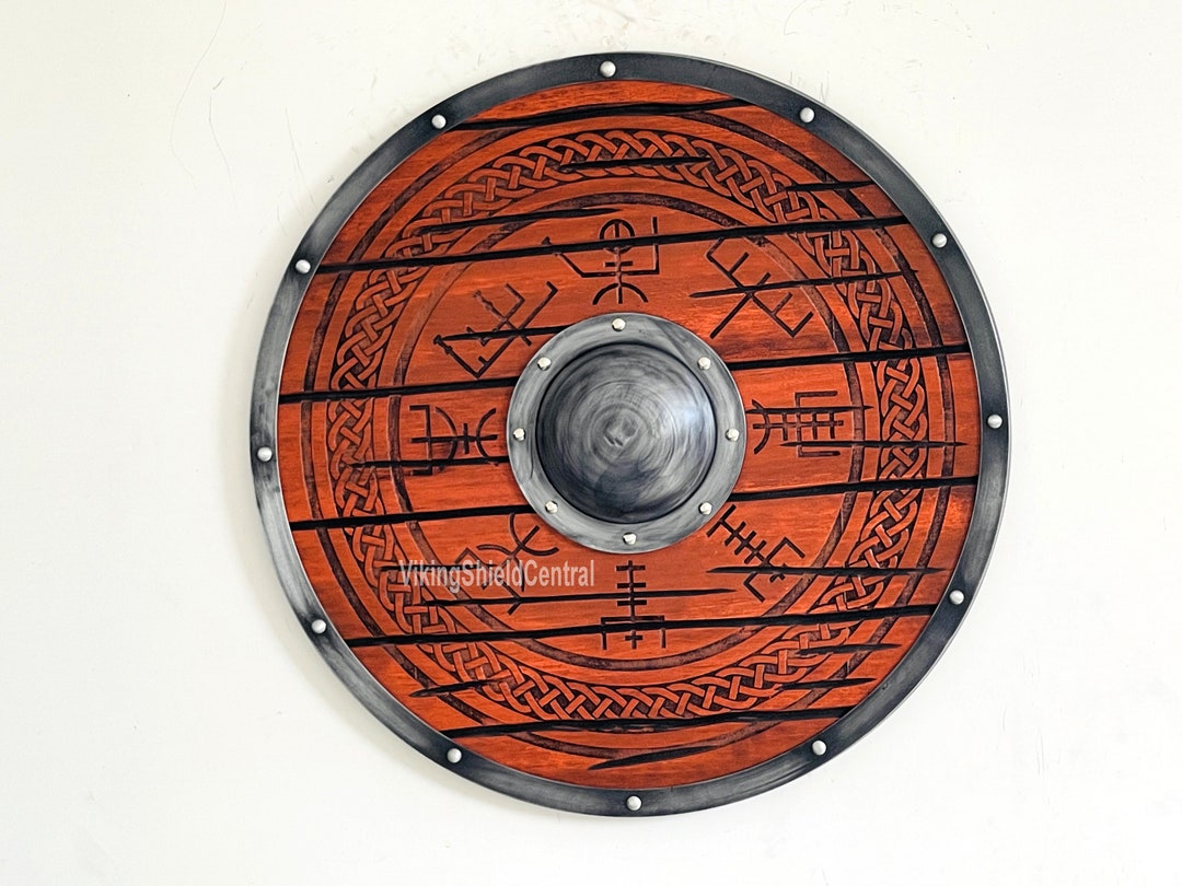 Wooden Viking Shield Helm of Awe - Etsy