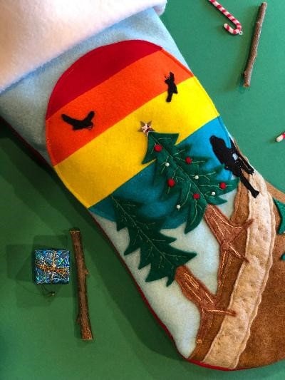 Christmas Hiking Stocking, Stockings, Hiker Gift, Hiking Christmas, - Etsy