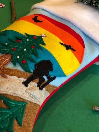 Christmas Hiking Stocking, Stockings, Hiker Gift, Hiking Christmas, - Etsy