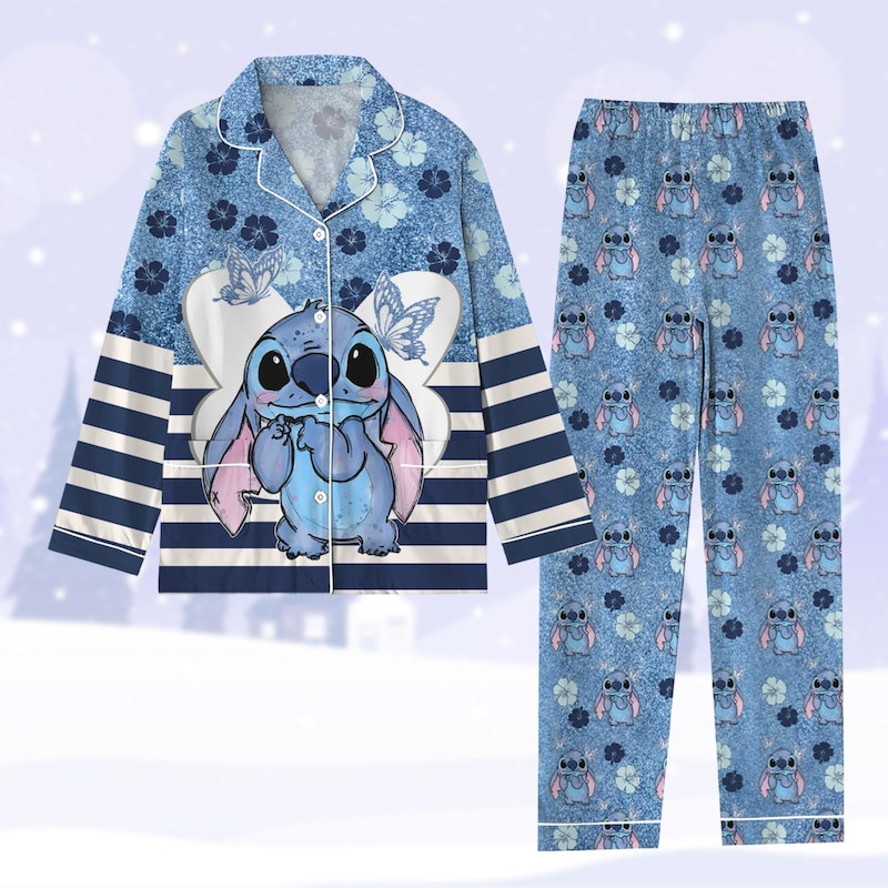Stitch and Angel Pajamas - Etsy