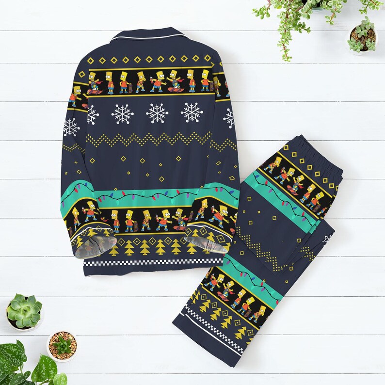 Simpsons Christmas Pajamas, Festive Family Pajama Set, for Men Women ...
