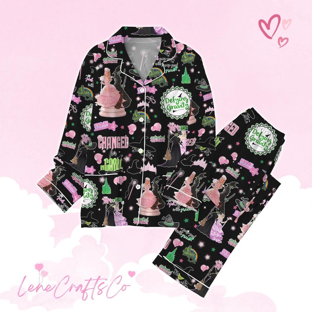 Wicked Movie Pajamas, Wicked Musical Pajamas Set, Broadway Musical ...