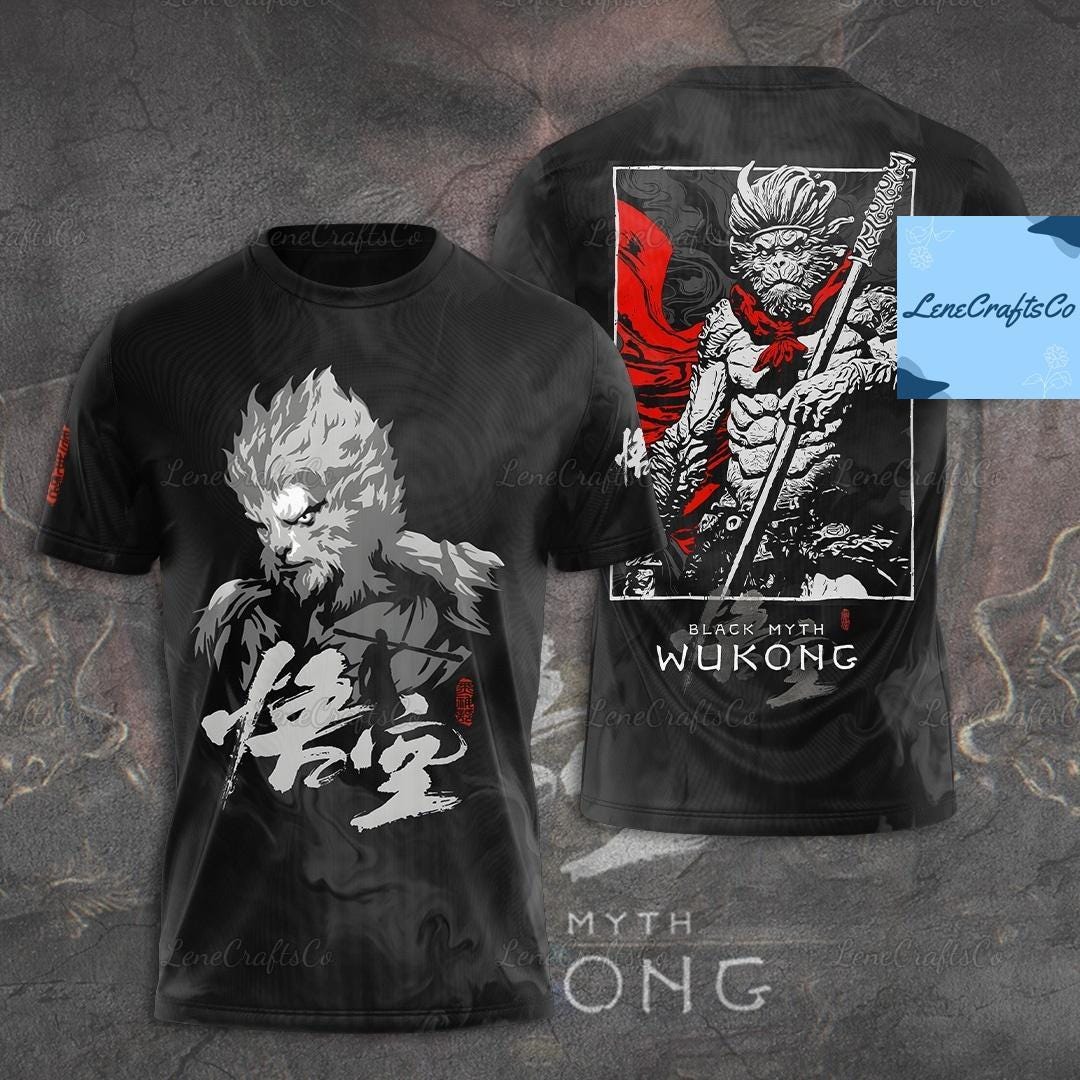 Wukong Tshirt, Black Myth Wukong Hoodie, Monkey King Tshirt, Journey to ...