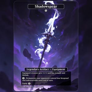 Shadowspear MTG Card Single Card Custom Dark Fantasy Art Series New ...