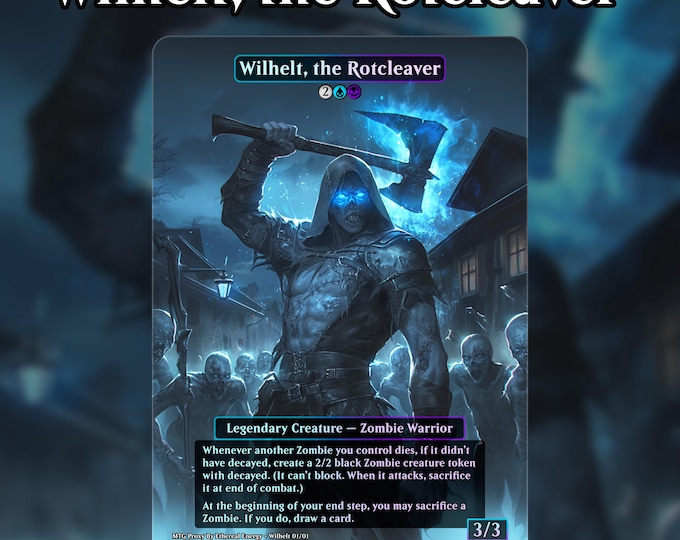 Wilhelt, the Rotcleaver MTG Card Single Card Custom Dark Fantasy Art ...
