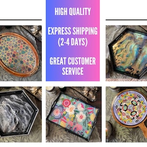 Wooden Serving Tray With Handles | Tray With Handles | Ottoman Tray ...