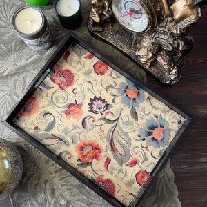 Handmade Tray With Handles Decorative Serving Tray With Handle Ottoman ...