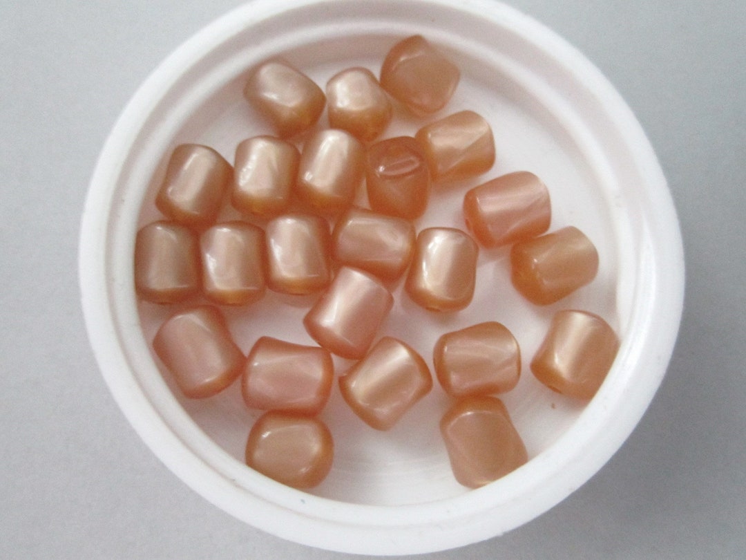7x8mm Oval Twist Cream Soda Moonglow Brown Vintage Lucite - Etsy