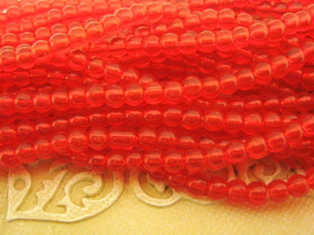 4mm Round Transparent Red Glass Beads 78pc - Etsy