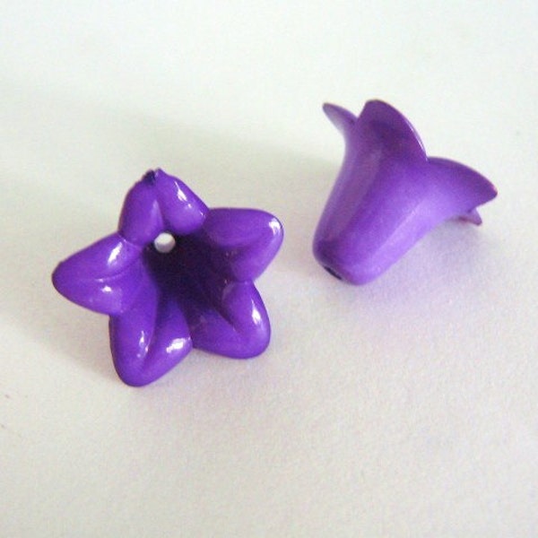 Purple Flower Beads - Etsy
