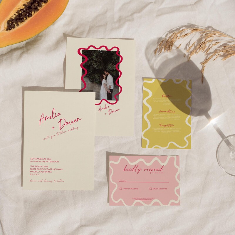 Colorful Invitations - Etsy