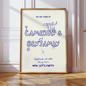 Modern Wedding Welcome Sign Template Retro Colorful Vintage Quirky ...