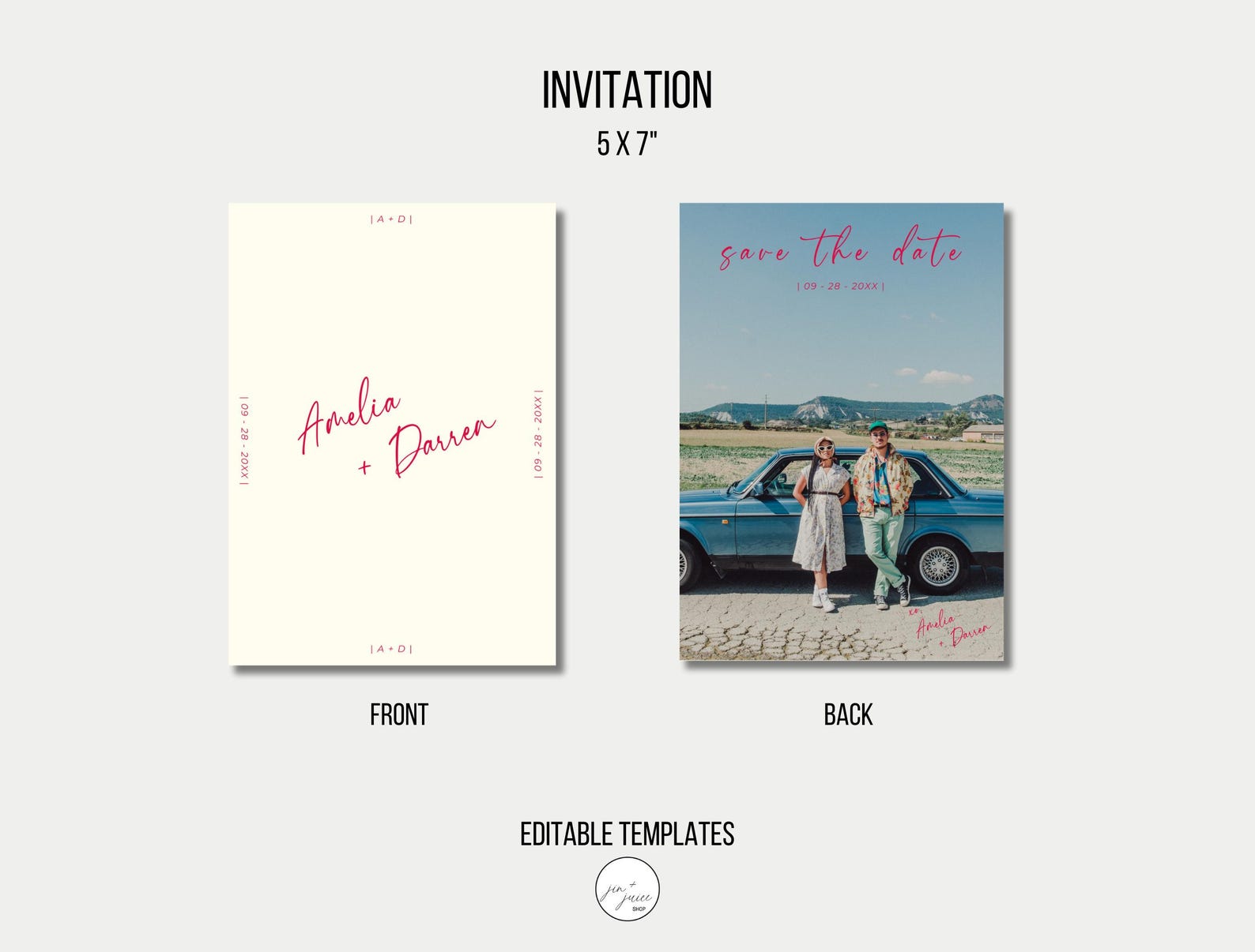 Modern Save the Date Template, Retro Colorful Vintage Bright Bold ...