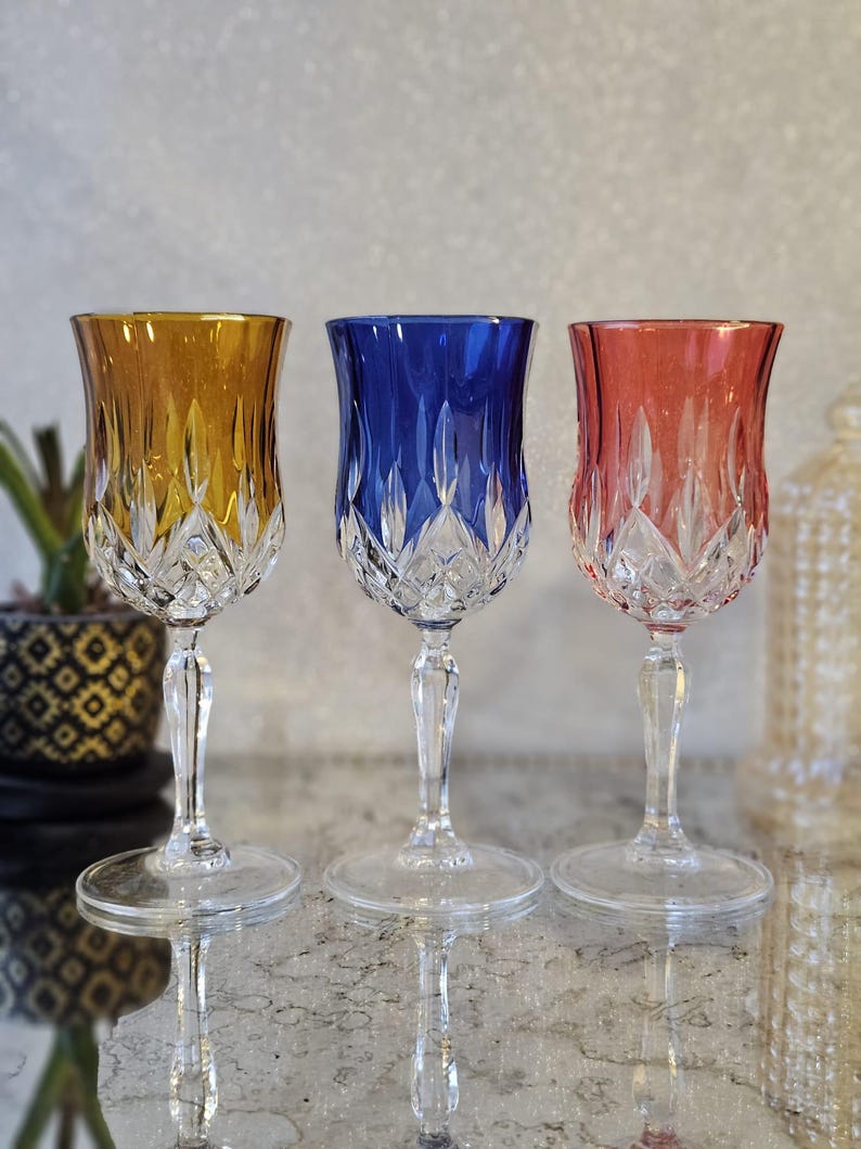 Italian RCR Crystal Wine Glass, Colorful Stemware, 160ml - Etsy