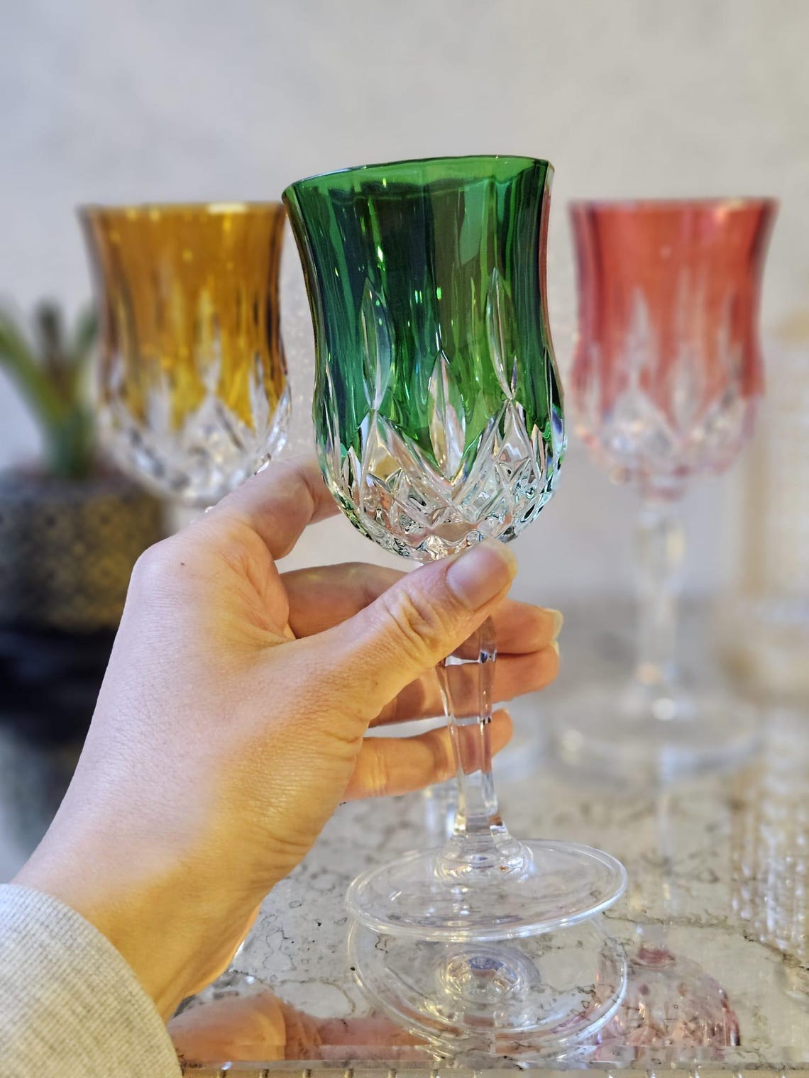Italian RCR Crystal Wine Glass, Colorful Stemware, 160ml - Etsy