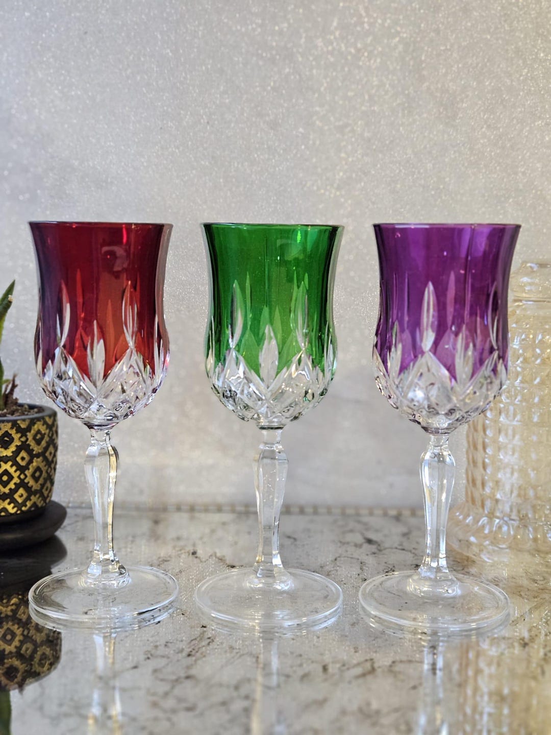 Italian RCR Crystal Wine Glass, Colorful Stemware, 160ml - Etsy