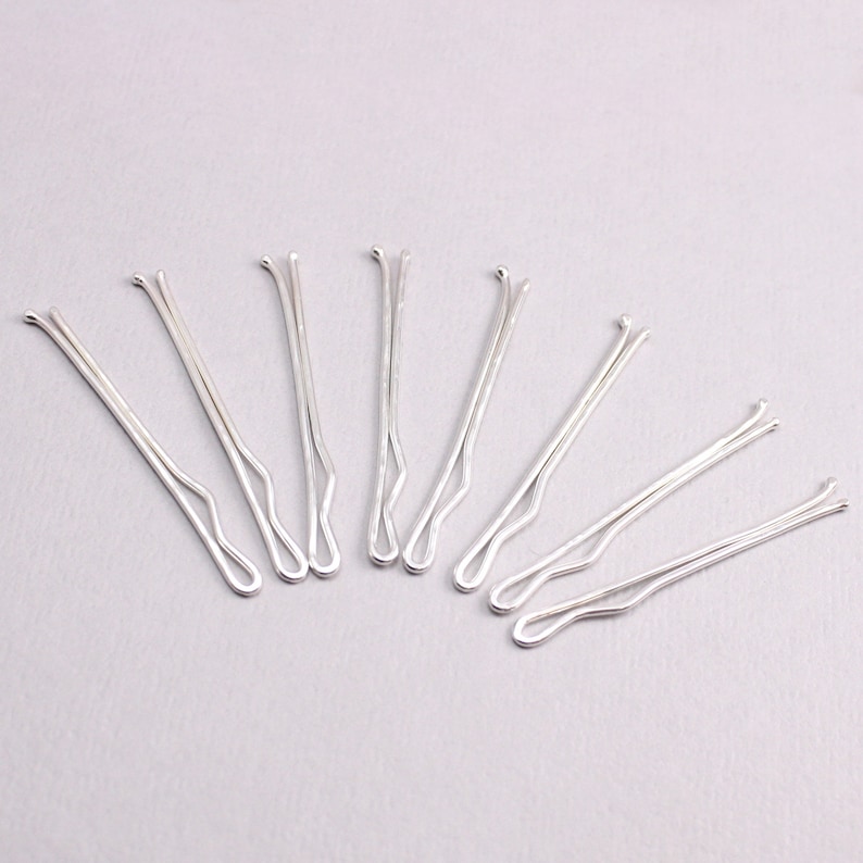 Pair Of Sterling Silver Bobby Pins Etsy