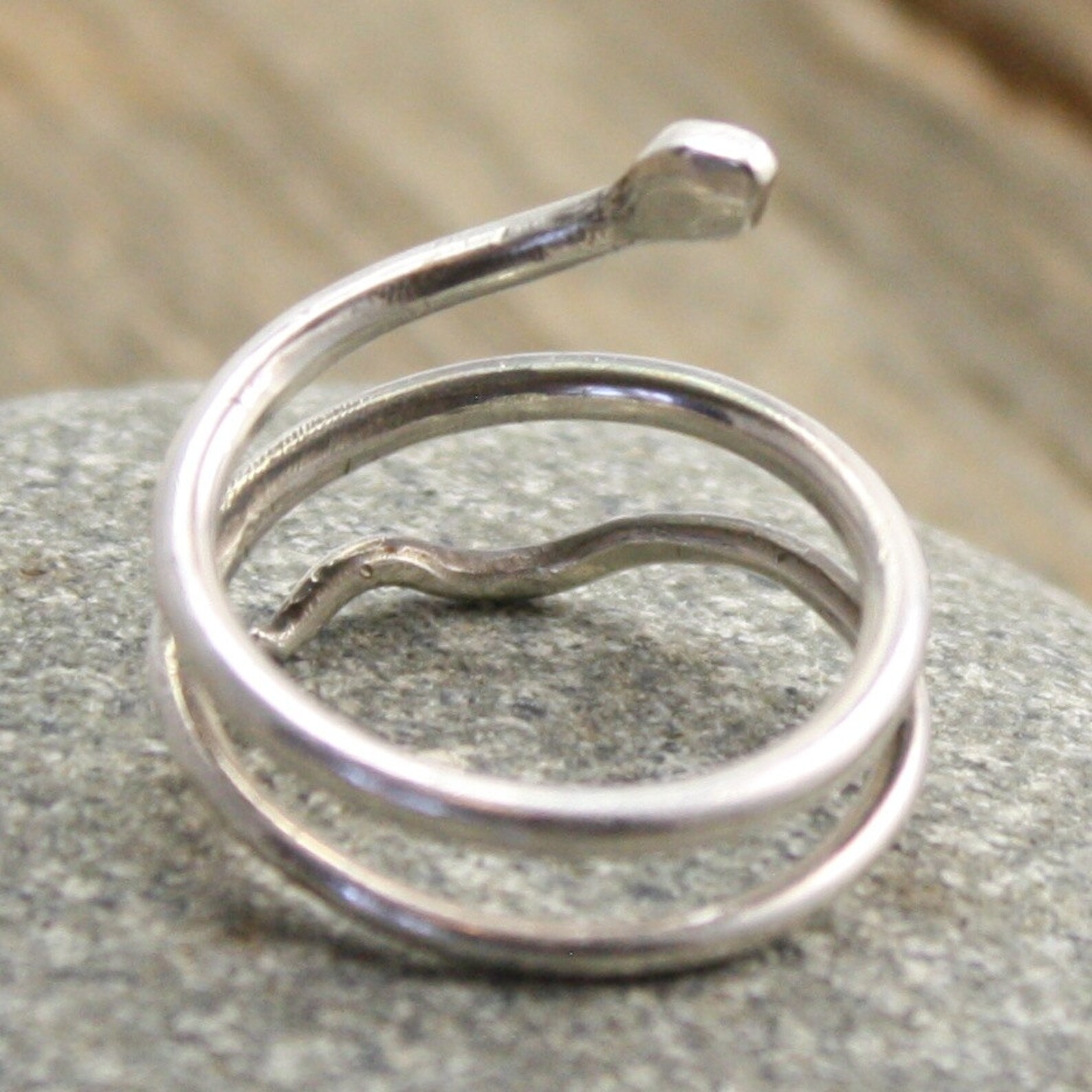 Serpent Ring in Sterling Silver - Etsy