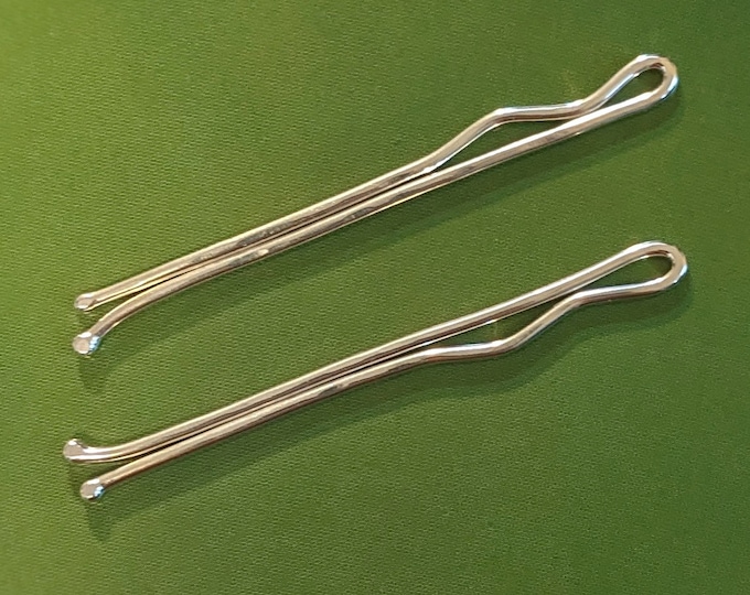 Pair of Sterling Silver Bobby Pins - Etsy