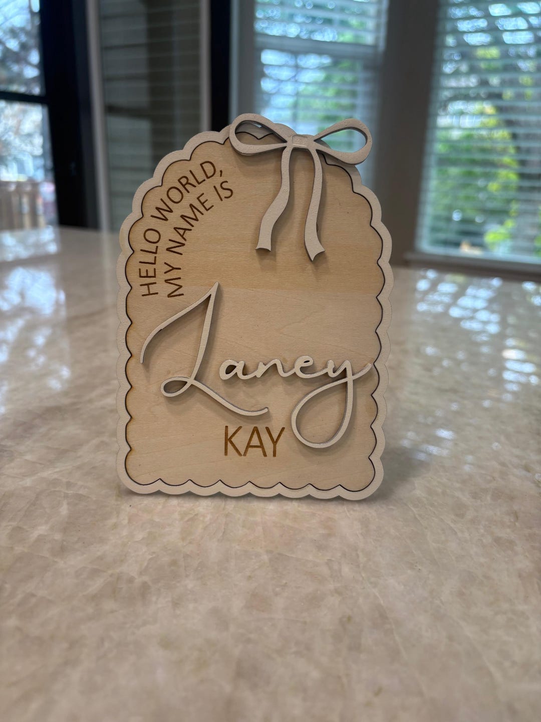 Arched Baby Name Announcement Sign - Etsy