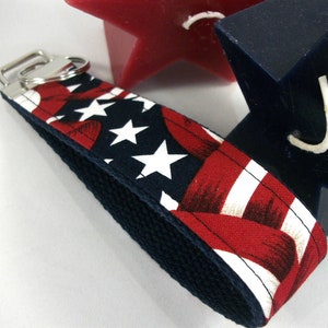 Patriotic Wristlet Keychain, Wrist Keychain for Her, Key Fob Wristlet ...