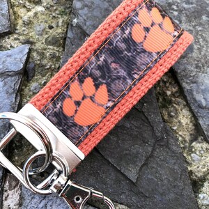 Mini Keyfob Clemson Tigers Camo Ribbon Keychain for Him or Her ...