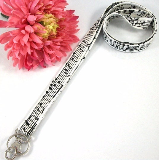 Handmade Music Lanyard for Keys, Popular Right Now, Lanyard With ID ...
