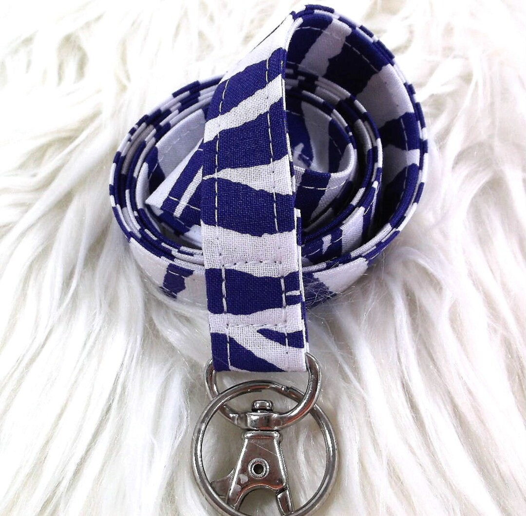 Zebra Animal Print Lanyard for Keys and ID Badge - Etsy