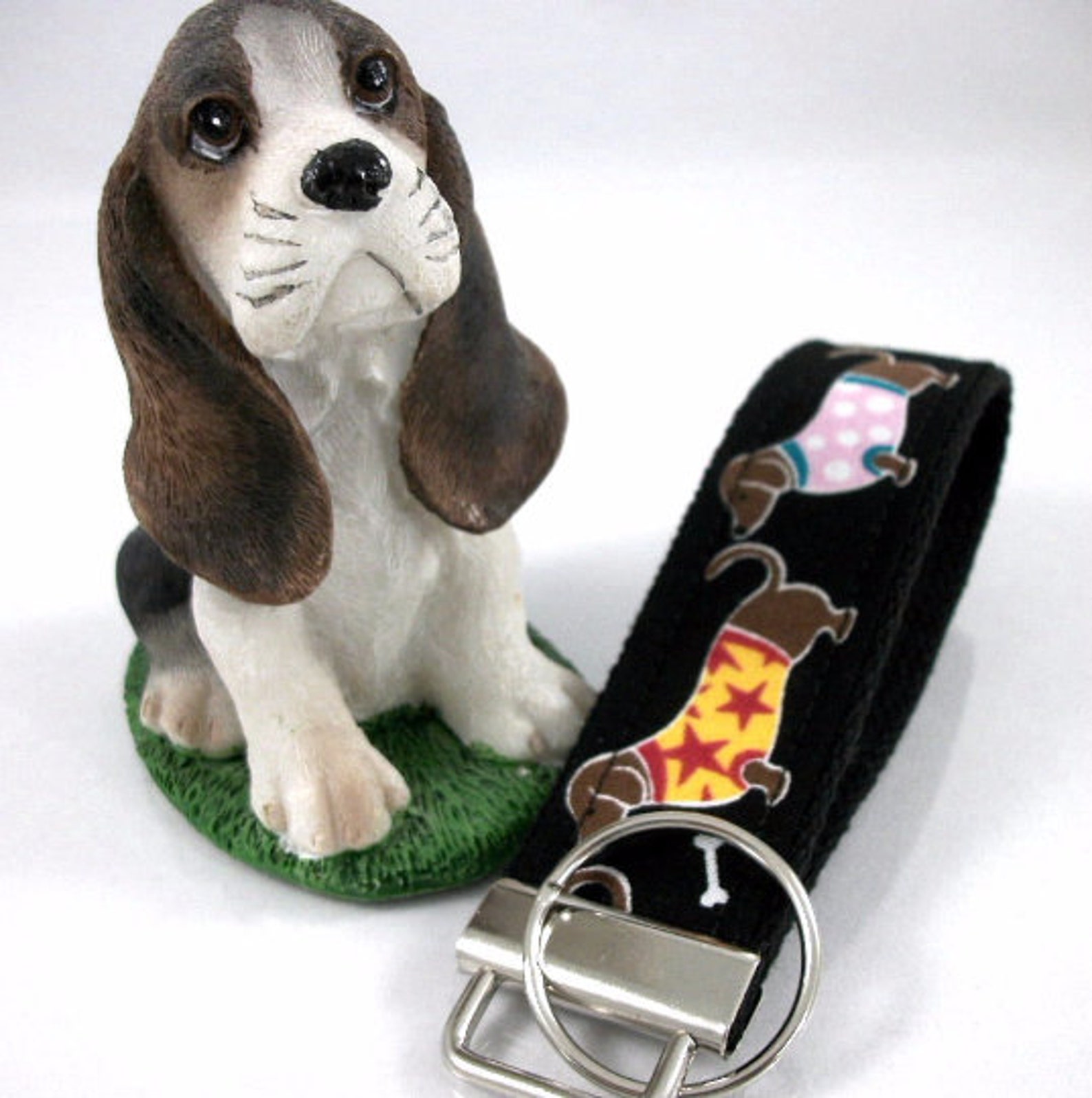 Dachshund Fabric Wristlet Keychain Cute Dog Mom Keychain - Etsy