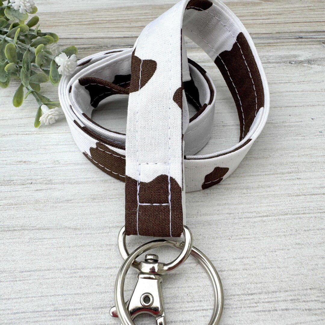 Cow Print Lanyard, Lanyard for Work Badge, Cute Lanyard, Lanyard for ...