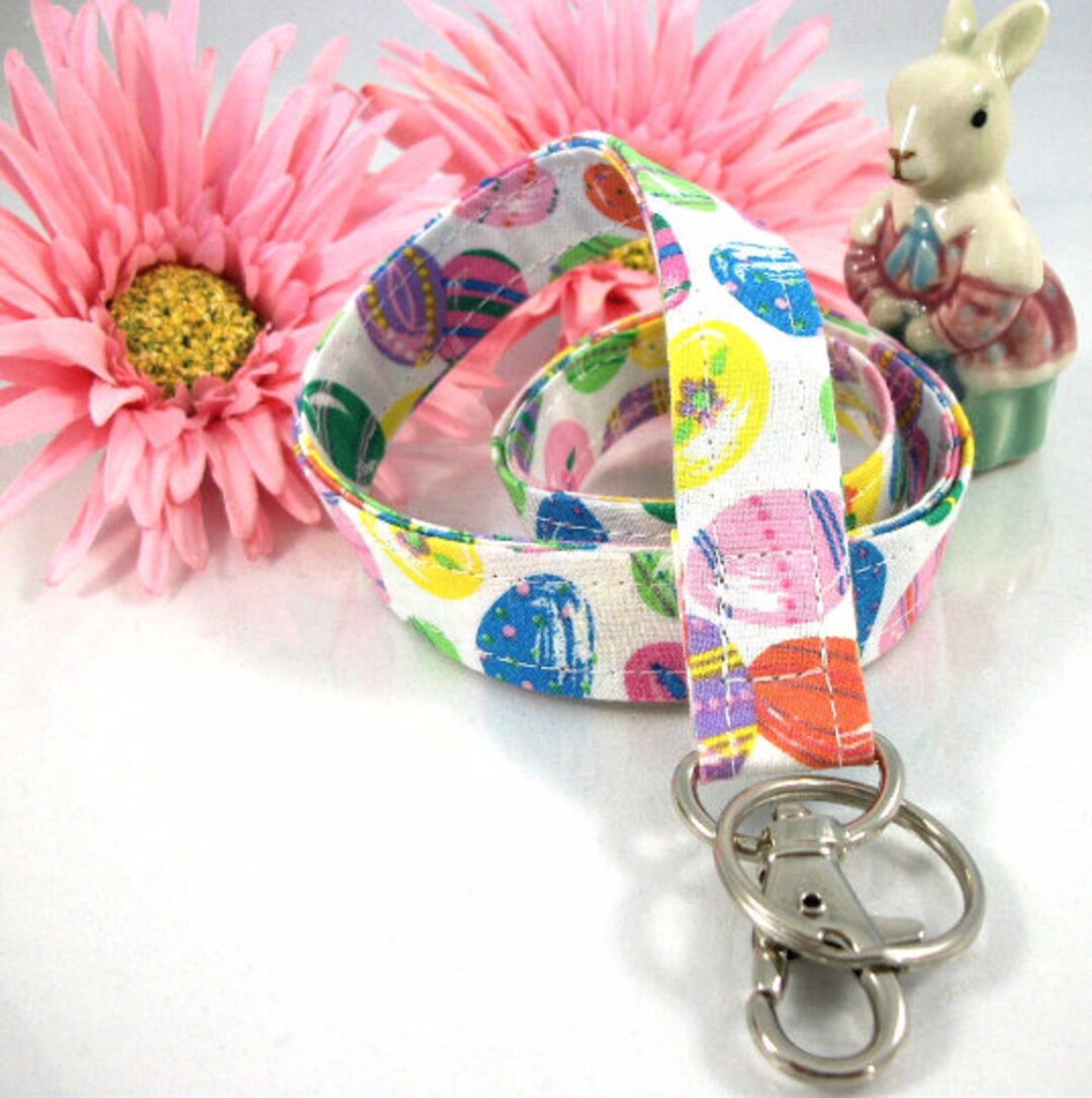 Easter Eggs Fabric Lanyard - Etsy