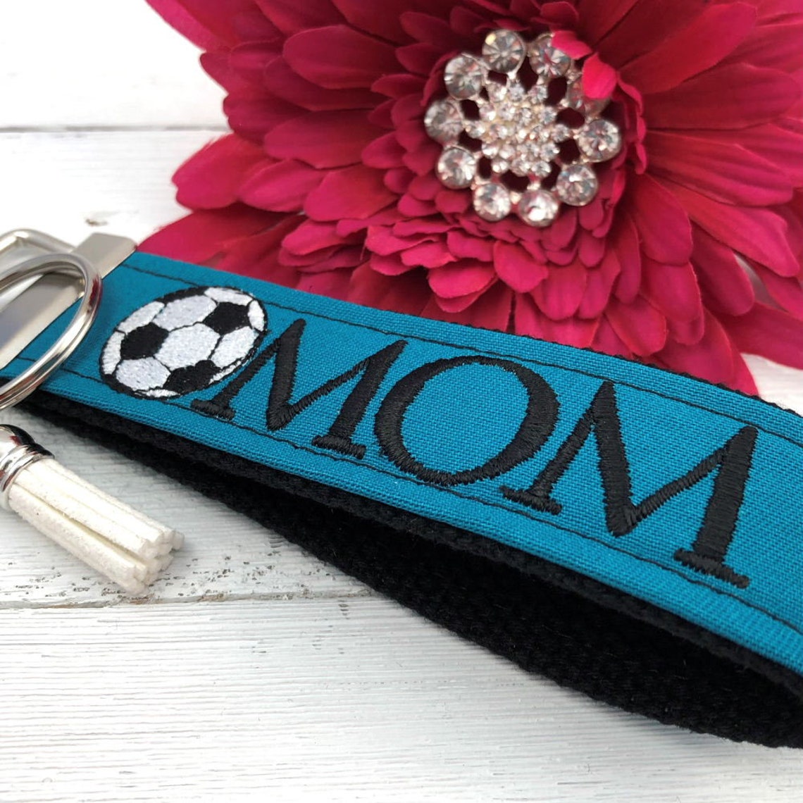 Handmade Soccer Mom Keychain Wristlet Wrist Keychain for Her - Etsy