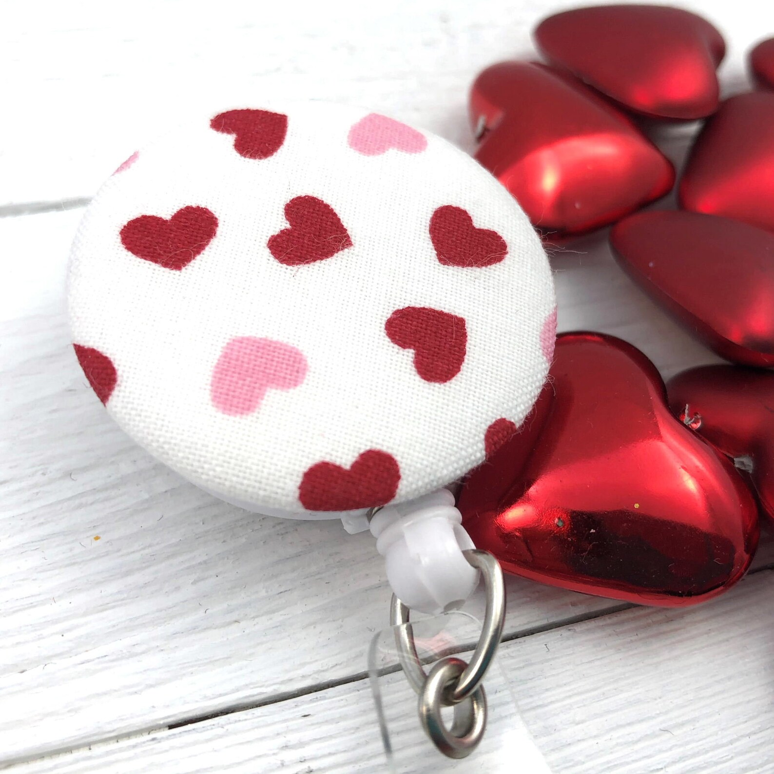 Badge Reel Nurse Valentines Day Badge Reel Hearts Badge | Etsy