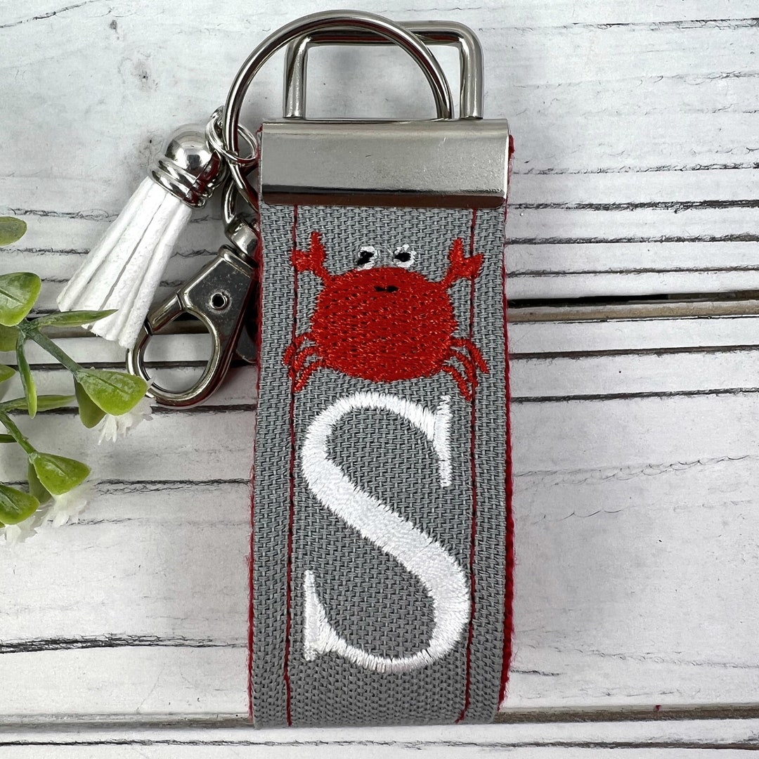 Handmade Crab Keychain, Crabs, Beach Keychain, Customizable Keychain ...