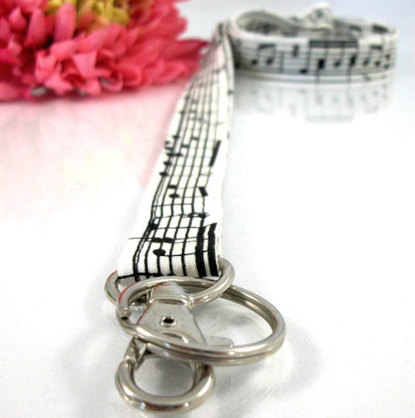 Handmade Music Lanyard for Keys, Popular Right Now, Lanyard With ID ...