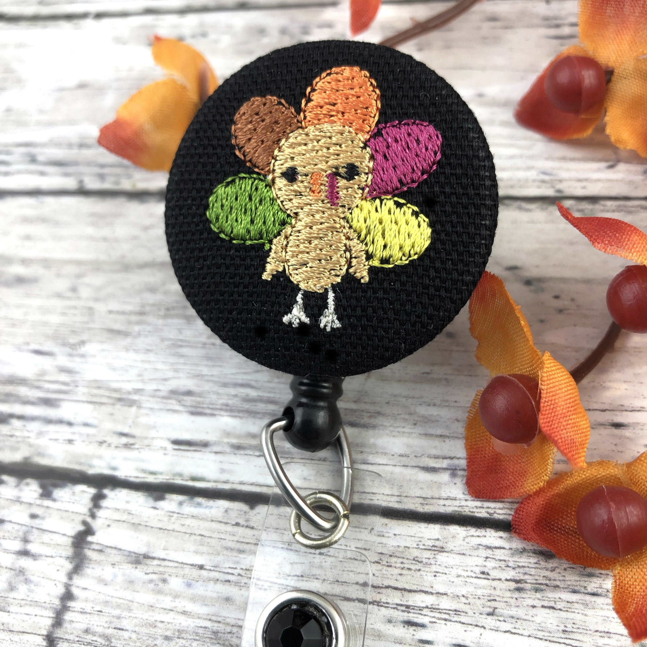 Thanksgiving Badge Reel Turkey Badge Reel Fall Badge Reel | Etsy