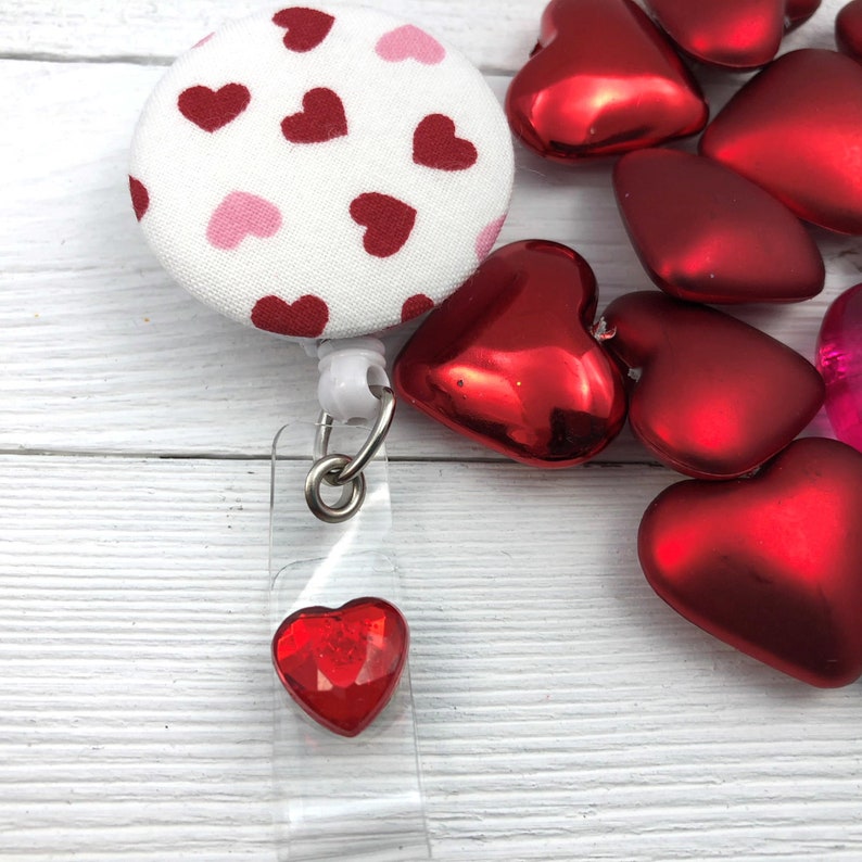 Badge Reel Nurse Valentines Day Badge Reel Hearts Badge - Etsy