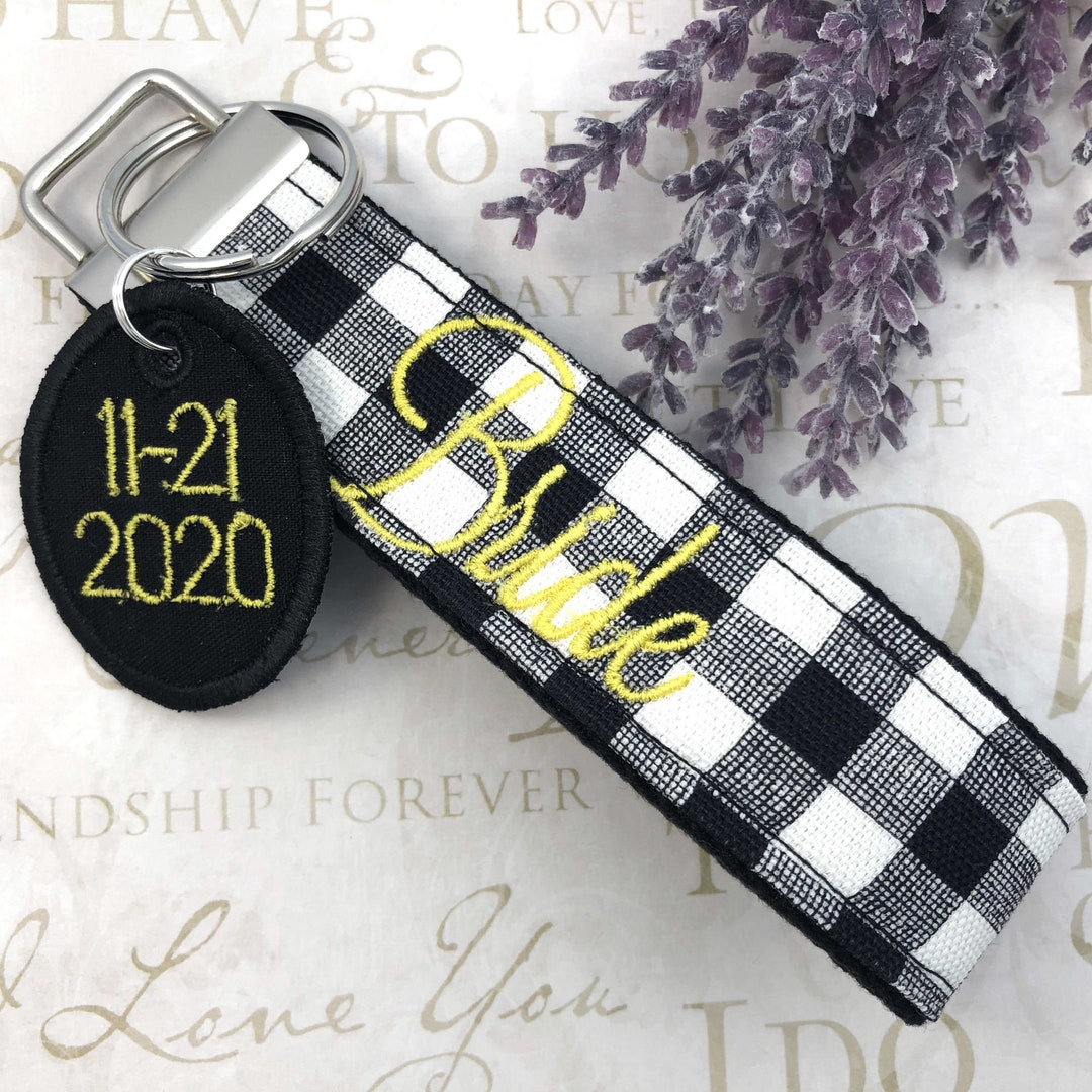 Bride Keychain, Bride Key Fob, Bachelorette Party Gifts, Bridal Party ...