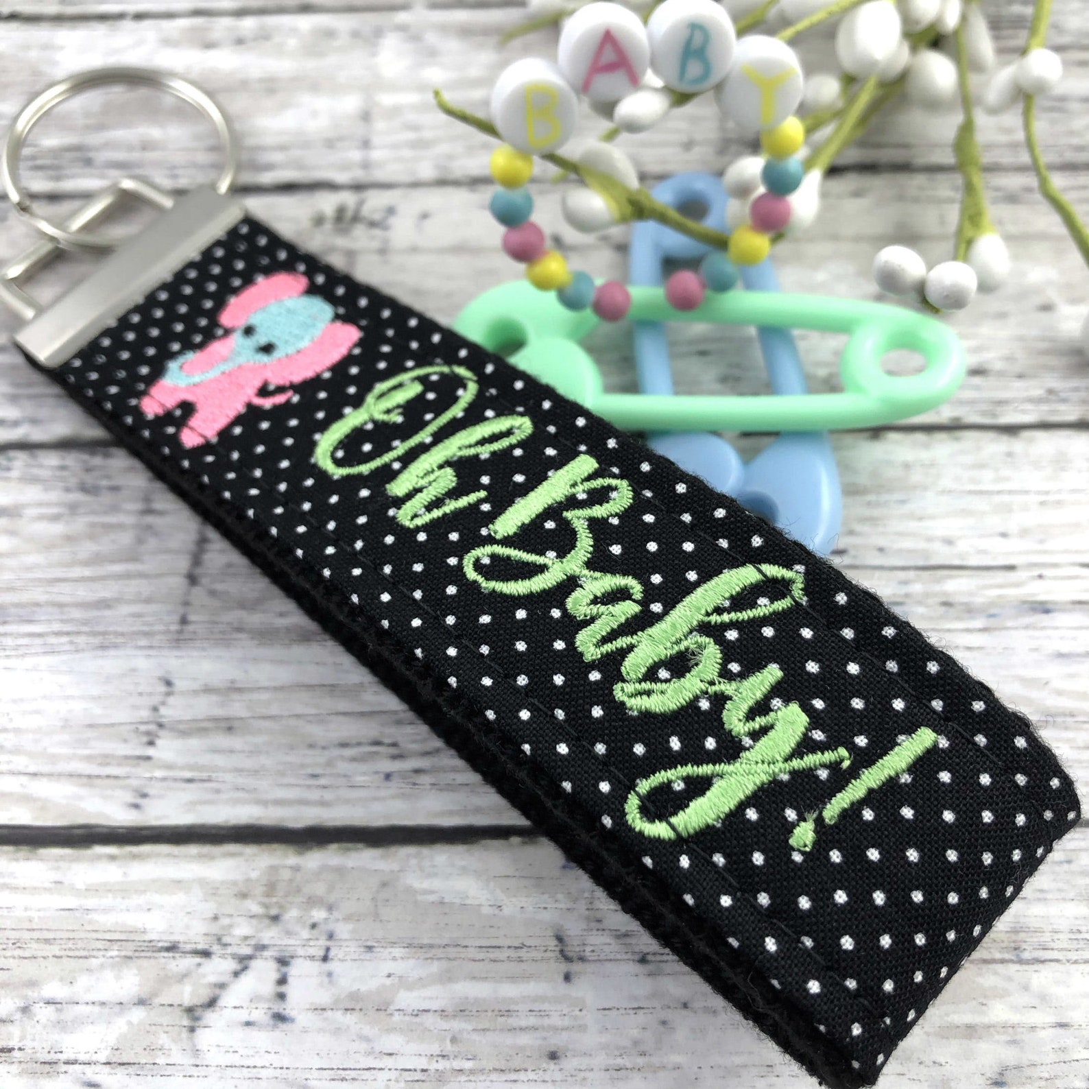 Expecting Mom Gift, Handmade Keychain Wristlet, New Mom Gift, Baby ...