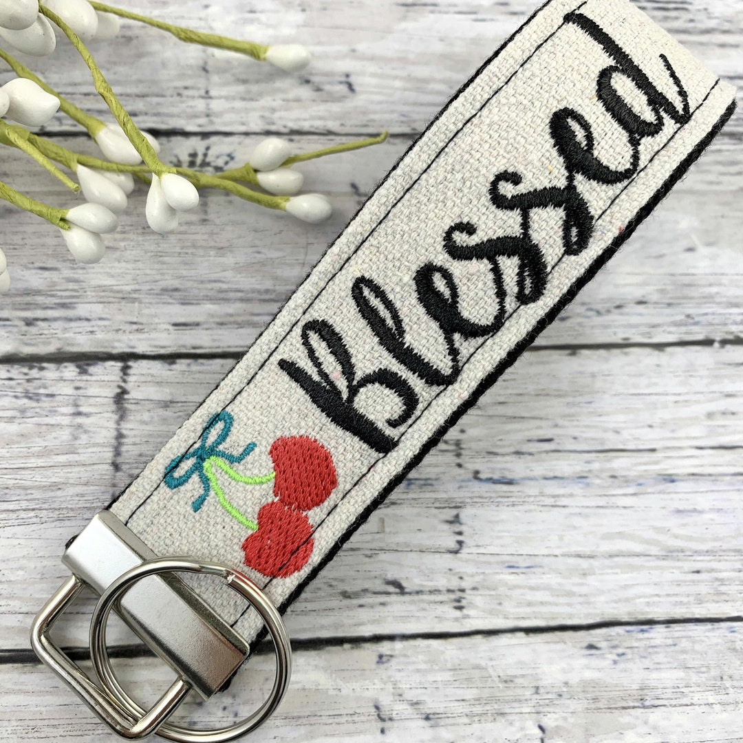 Blessed Wristlet Keychain, Wrist Keychain for Her, Key Fob Wristlet ...