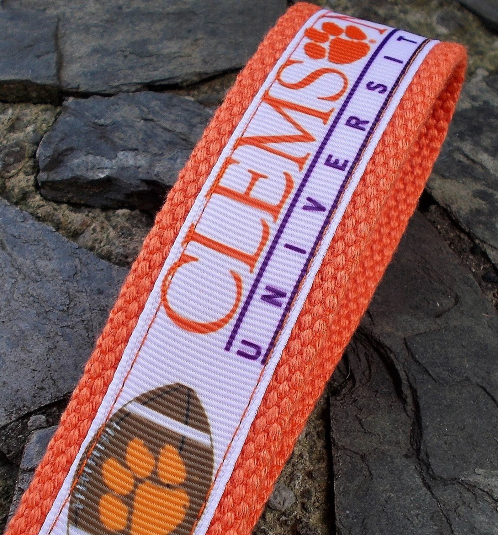 Clemson Keychain Wristlet Keychain Key Fob Approved Crafter - Etsy