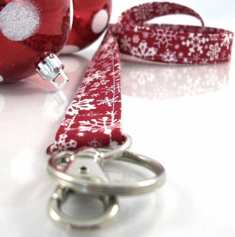 Christmas Lanyard With Snowflakes - Etsy
