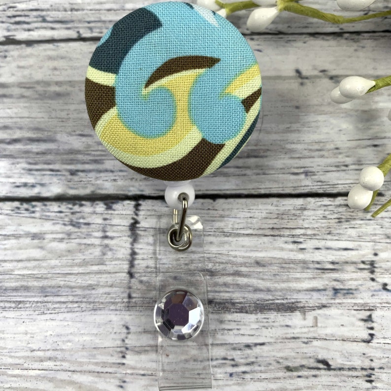 Unique Badge Reel Cute Badge Reel Abstract Print Modern - Etsy