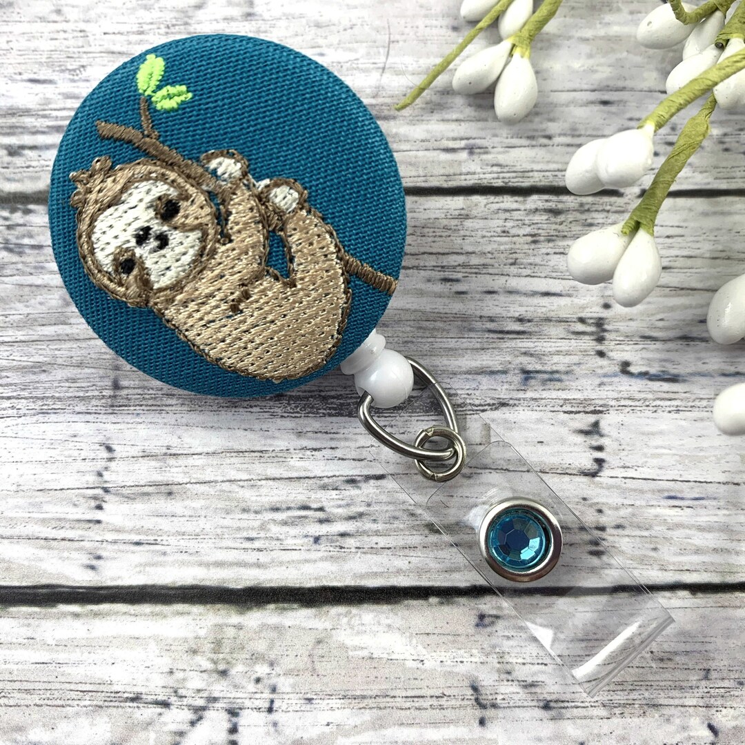 Cute Badge Reel Sloth RN Badge Reel Badge Reel Cute Nurse Badge Reel ...
