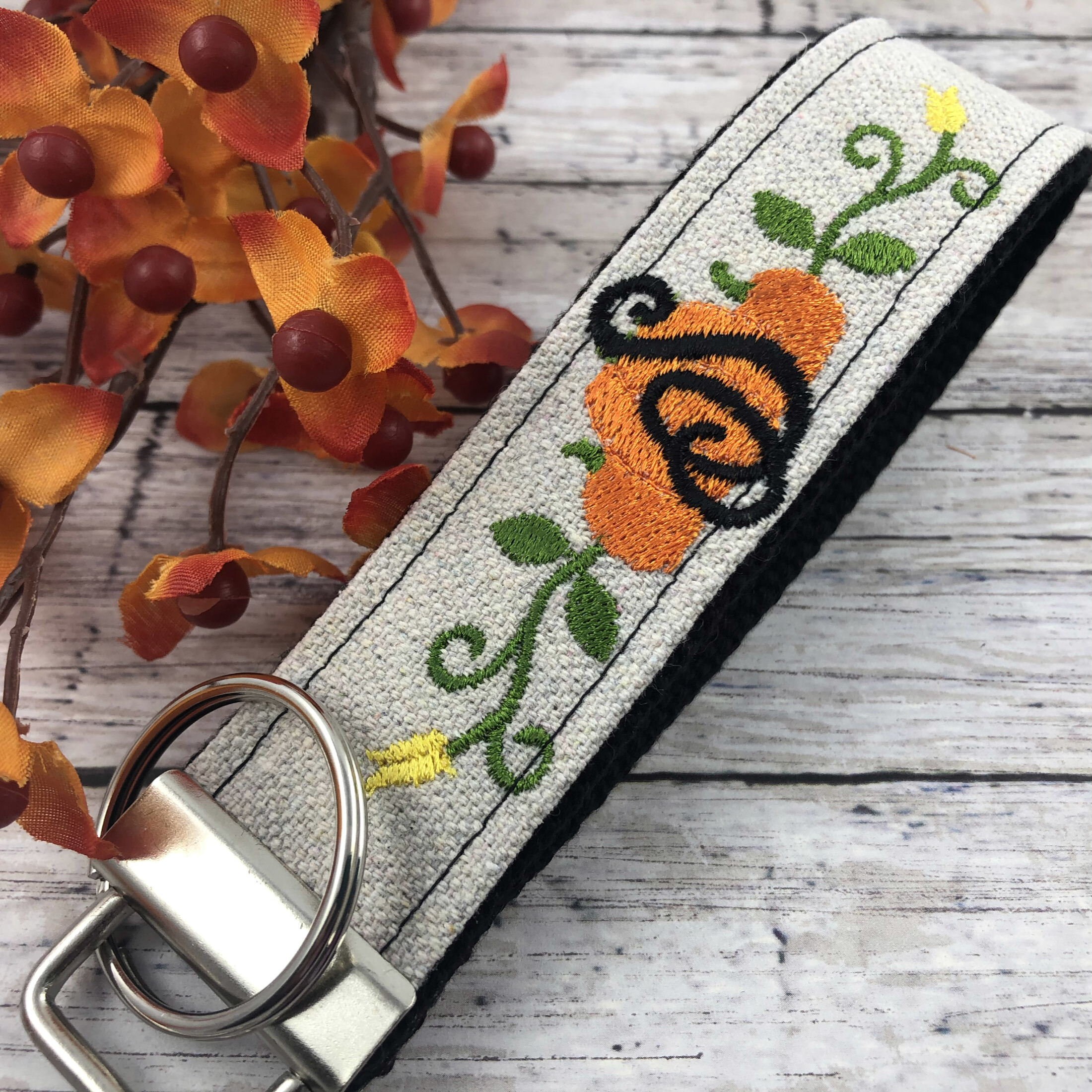 Handmade Autumn Personalized Keychain Pumpkin Fall | Etsy
