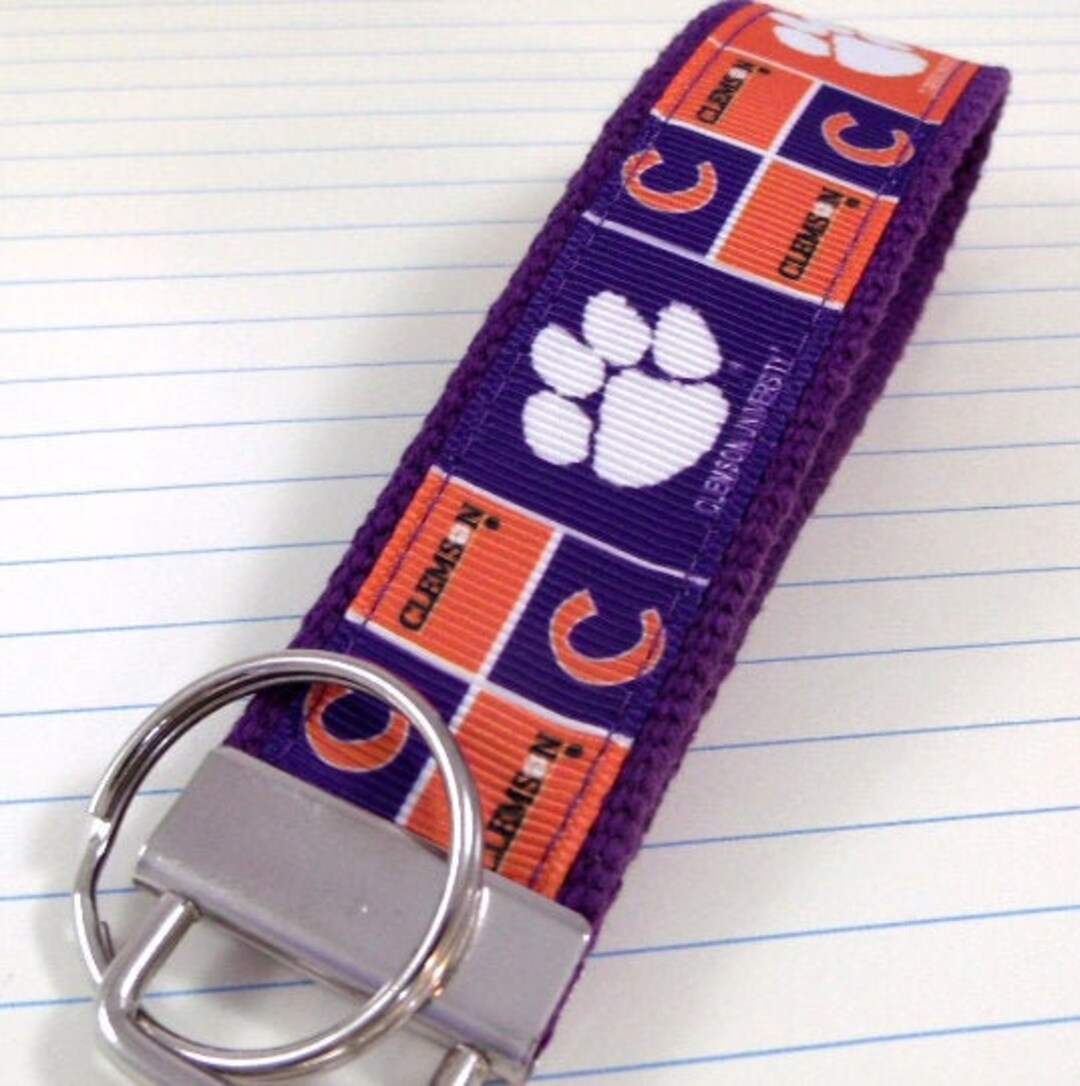 Clemson Wristlet Keychain, Approved Crafter License Holder, Wrist ...