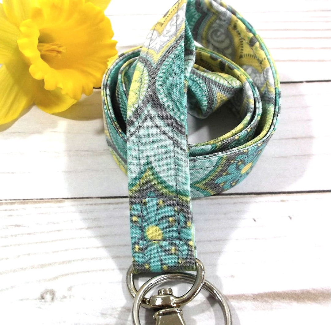 Floral Lanyard, Fabric Lanyard, Lanyard Necklace, Boho Lanyard, Cruise ...